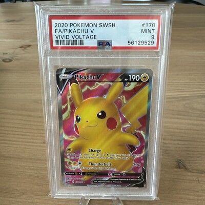 Pokémon TCG Pikachu V Vivid Voltage 170/185 Holo Full Art Ultra Rare | eBay