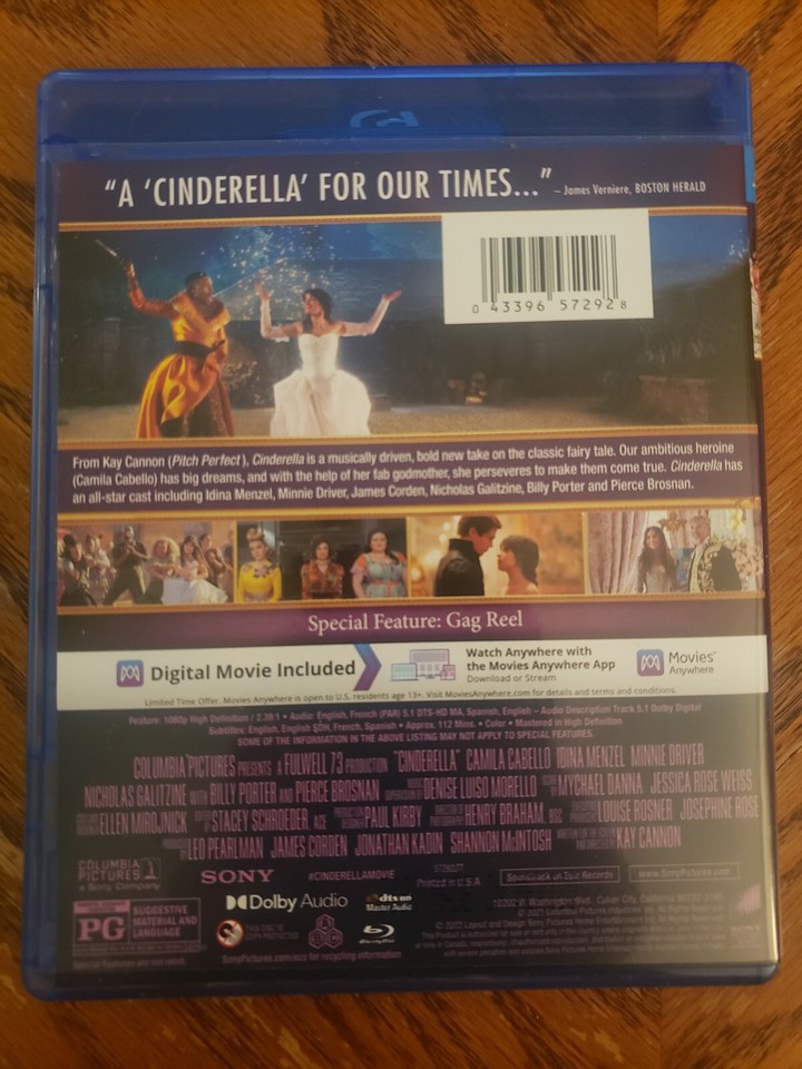 Cinderella (Blu-ray, 2021) (No Digital Code) 43396572928| eBay