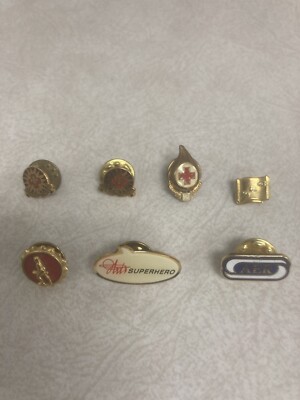 Misc Lot of 7 Vintage *Gold Toned* Lapel, Tie Tack, Hat Pins | eBay