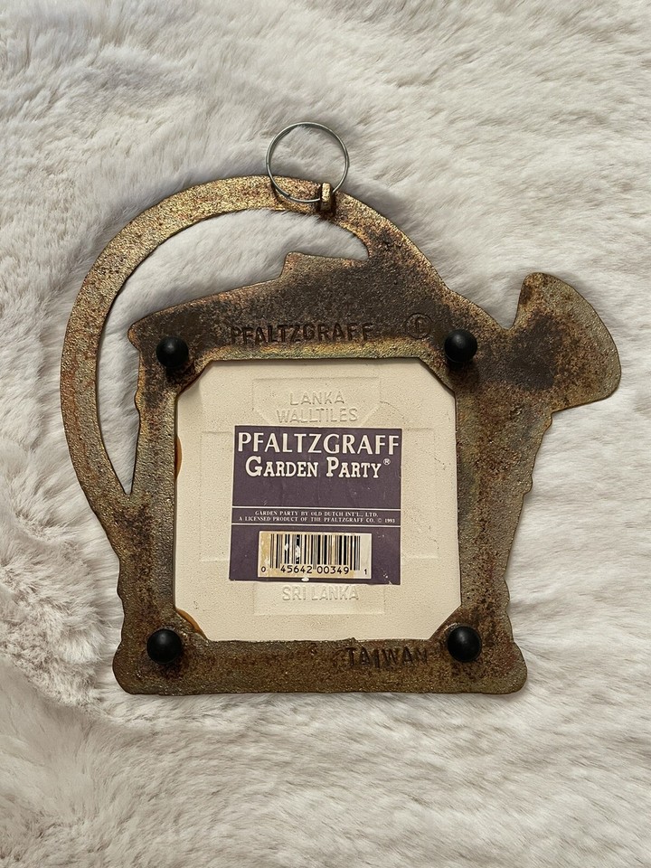 Pfaltzgraff GARDEN PARTY Flower Wall Hanging Copper LookingWatering Can ...