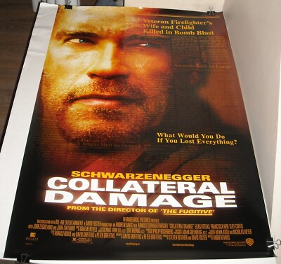 ROLLED 2001 COLLATERAL DAMAGE MOVIE POSTER ARNOLD SCHWARZENEGGER | eBay