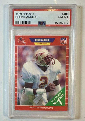 1989 Pro Set - #486 Deion Sanders (RC) PSA 8 | eBay
