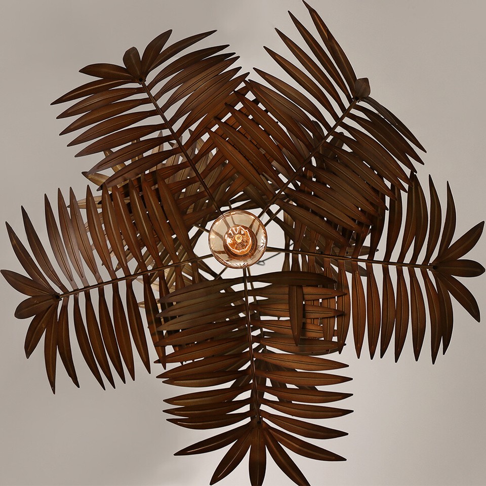 Tropical Coconut Palm Chandelier Tree Pendant Lamp Hanging Light ...