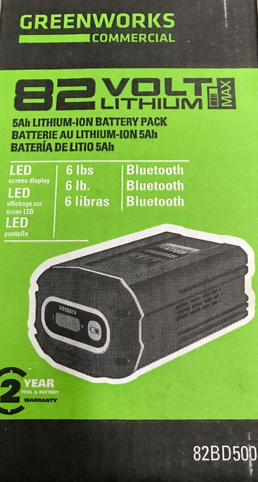 Greenworks CL 82V 5Ah Battery W/Bluetooth and Digital 721-82BD500 | eBay