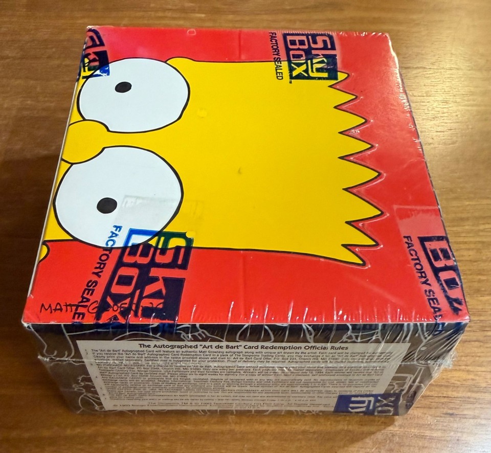 1993 Skybox Simpsons Series One unopened sealed wax box. Possible Lucky ...