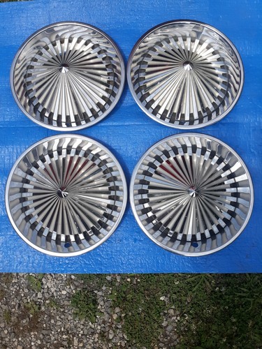 Vintage Hot Rod Turbine / Roulette Wheel Wheel Covers Hub Caps OEM | eBay