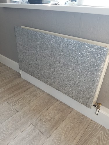 Silver Glitter Magnetic Radiator Cover - Simple Fitting - No heat loss ...