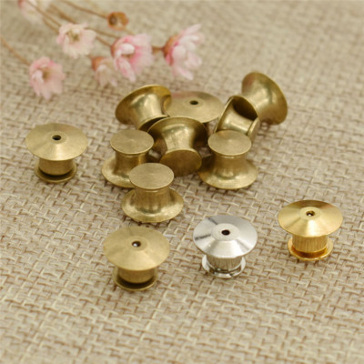 10 Pcs Locking Flathead Lapel Pin Back Clutch Clasp Fastener Silver ...