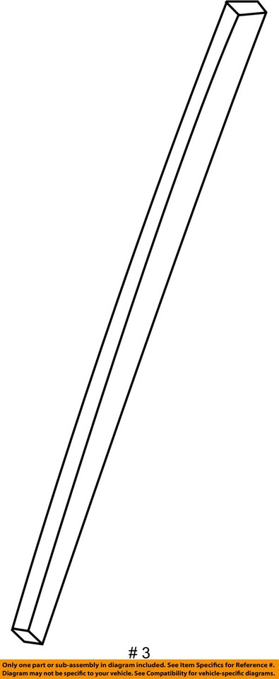 MERCEDES OEM 20-23 GLE350 Rear Door Glass Hardware-Division Bar ...