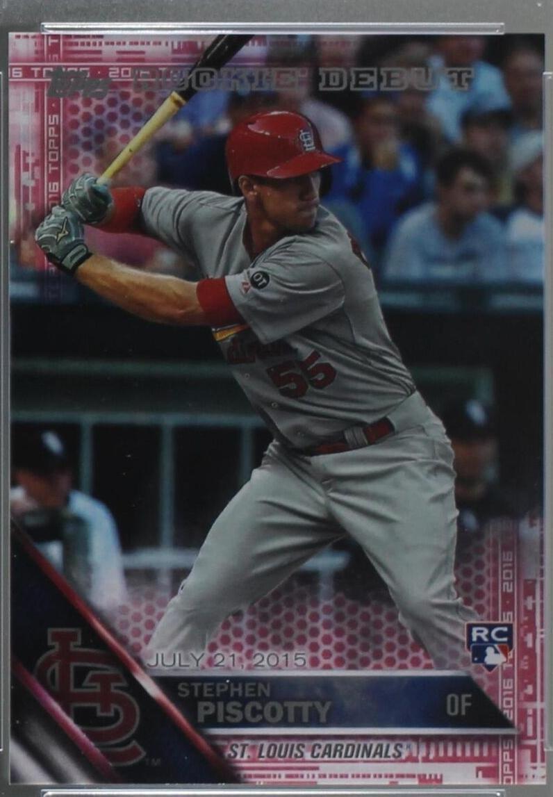 2016 Topps Update Series - Rookie Debut Stephen Piscotty #US119 Pink ...