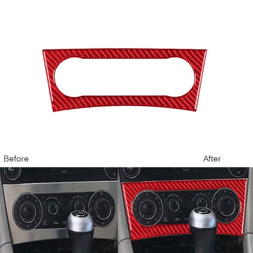 Red Carbon Fiber Console AC Switch Panel Cover For Benz C-Class W203 ...