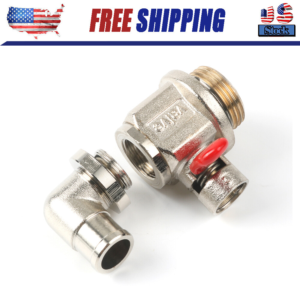 Engine Oil Drain Valve (27mm-2.0) & L-Shaped Hose End L-002 COMBO PACK ...