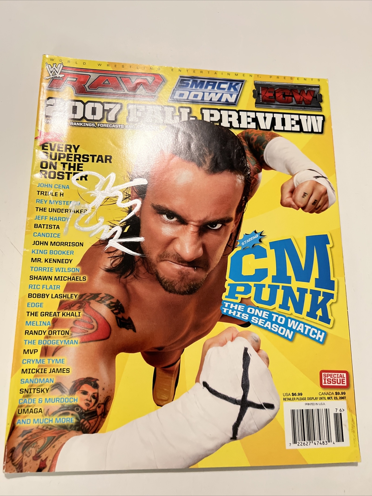 CM PUNK signed WWE 2007 magazine | eBay