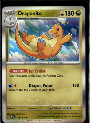 Pokemon Dragonite 149/165 151 Holo Rare 2 Card Lot | eBay