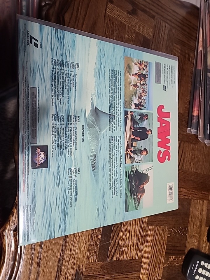 Jaws Laserdisc Roy Scheider Robert Shaw Richard Dreyfuss Letterboxed ...