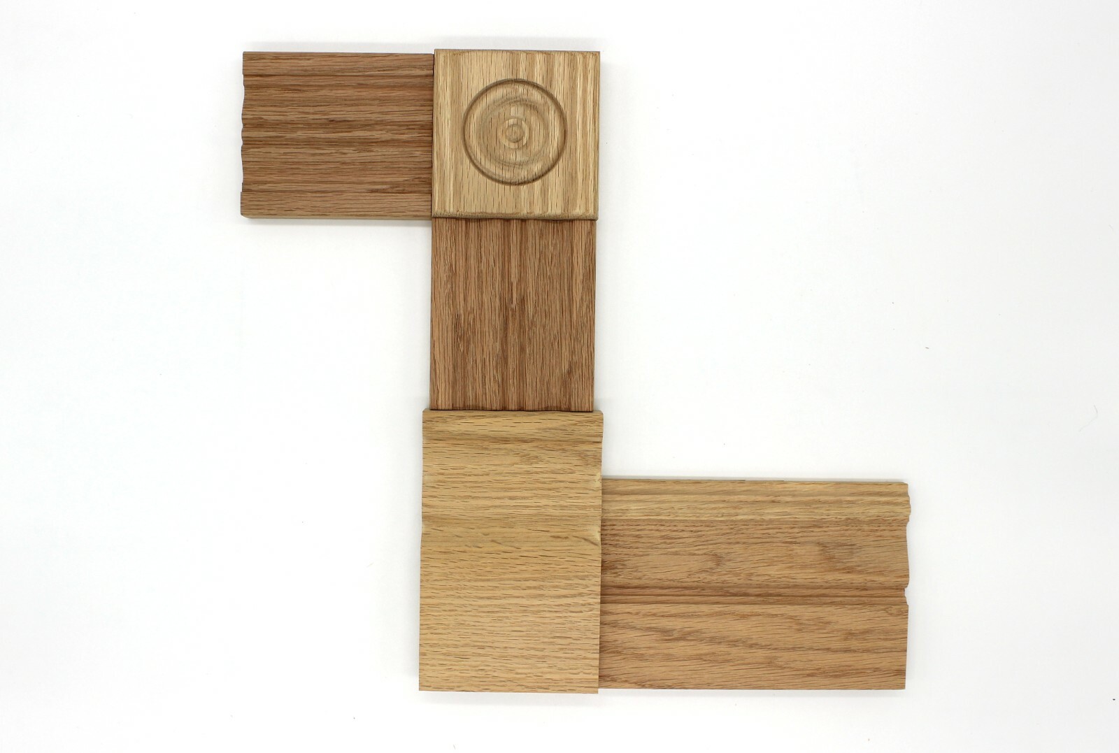 Set, Bullseye Rosette Plinth Blocks &Ornate Base Blocks, Oak&Poplar ...
