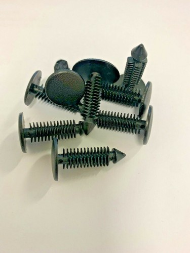 Xmas Tree Clip 8mm Dia x 27mm Long 20mm Head Black Fastener Trim Push ...