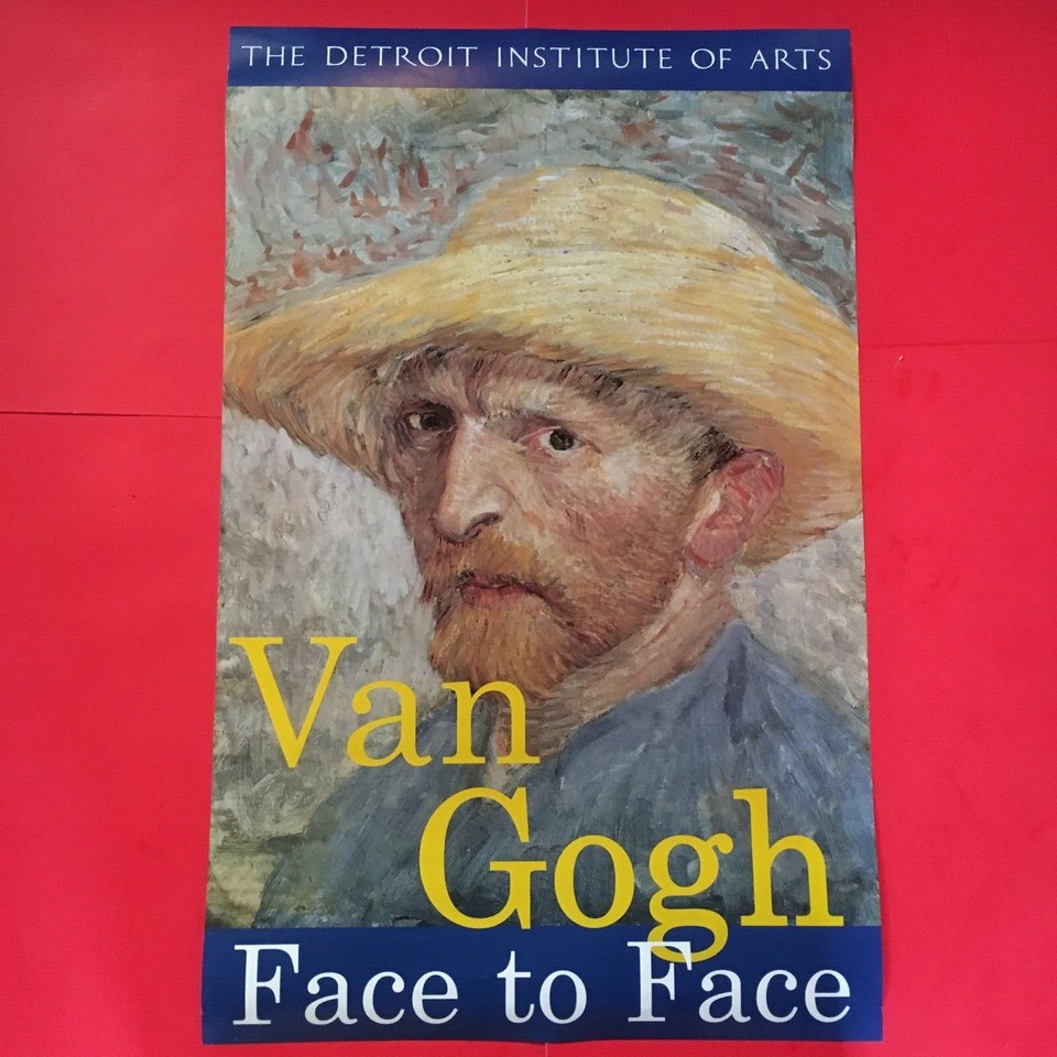 original VAN GOGH-FACE TO FACE exhibit poster--DETROIT INSTITUTE OF ...