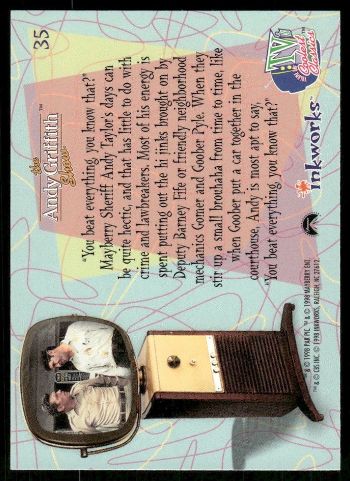 Andy Griffith 1998 Classic TV Show Card #35 (NM) | eBay