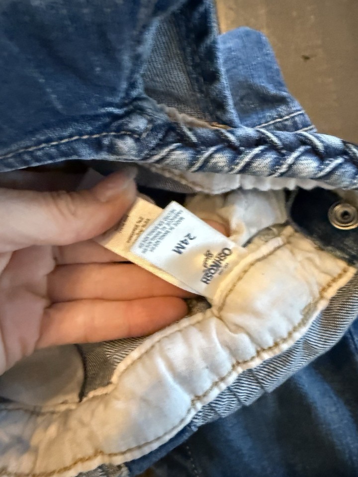 Oshkosh Girls Braided Denim Overalls Size 24 Months | eBay