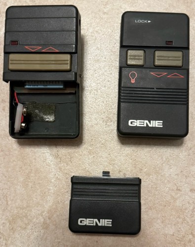 2 Genie GT90-1 Black 1-Button Garage Door Opener Remotes W Garage Door ...