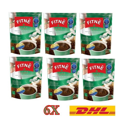 6X FITNE’ Coffee White Kidney Bean Extract Instant Coffee for Weight ...