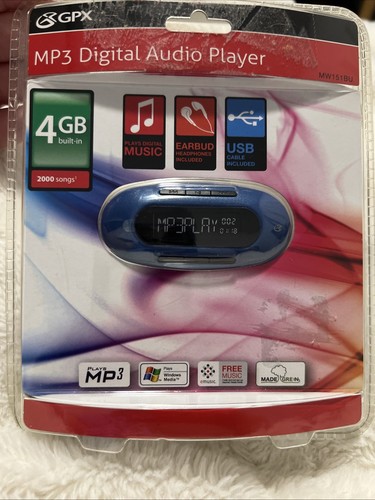 Vintage GPX digital audio Player MW151BU New Sealed Packaging - 4GB ...