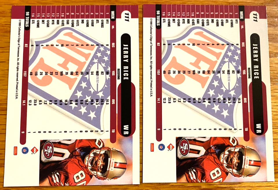 1999 Collector's Edge Supreme #111 Jerry Rice - Base & GOLD INGOT | eBay UK