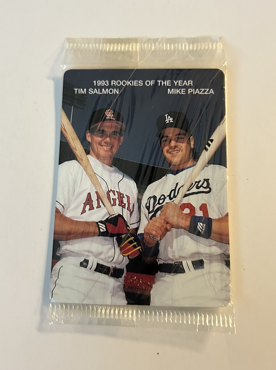TIM SALMON MIKE PIAZZA 1994 Mothers Cookies - 1993 Rookies Of The Year ...
