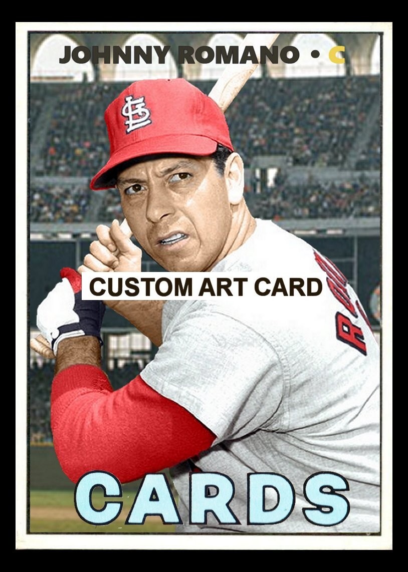 Johnny Romano St Louis Cardinals 2024 / 1967 Custom Made Baseball Art ...