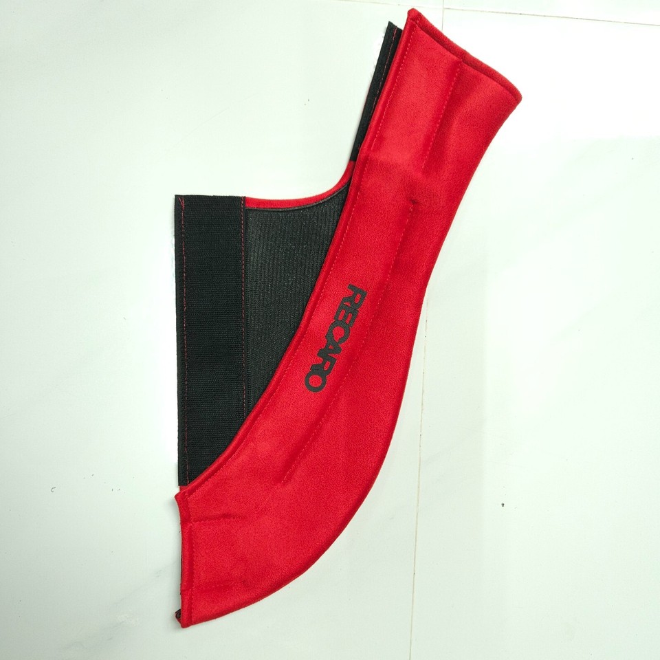 RECARO Full Bucket Seat Side Protector red black logo x2sets | eBay
