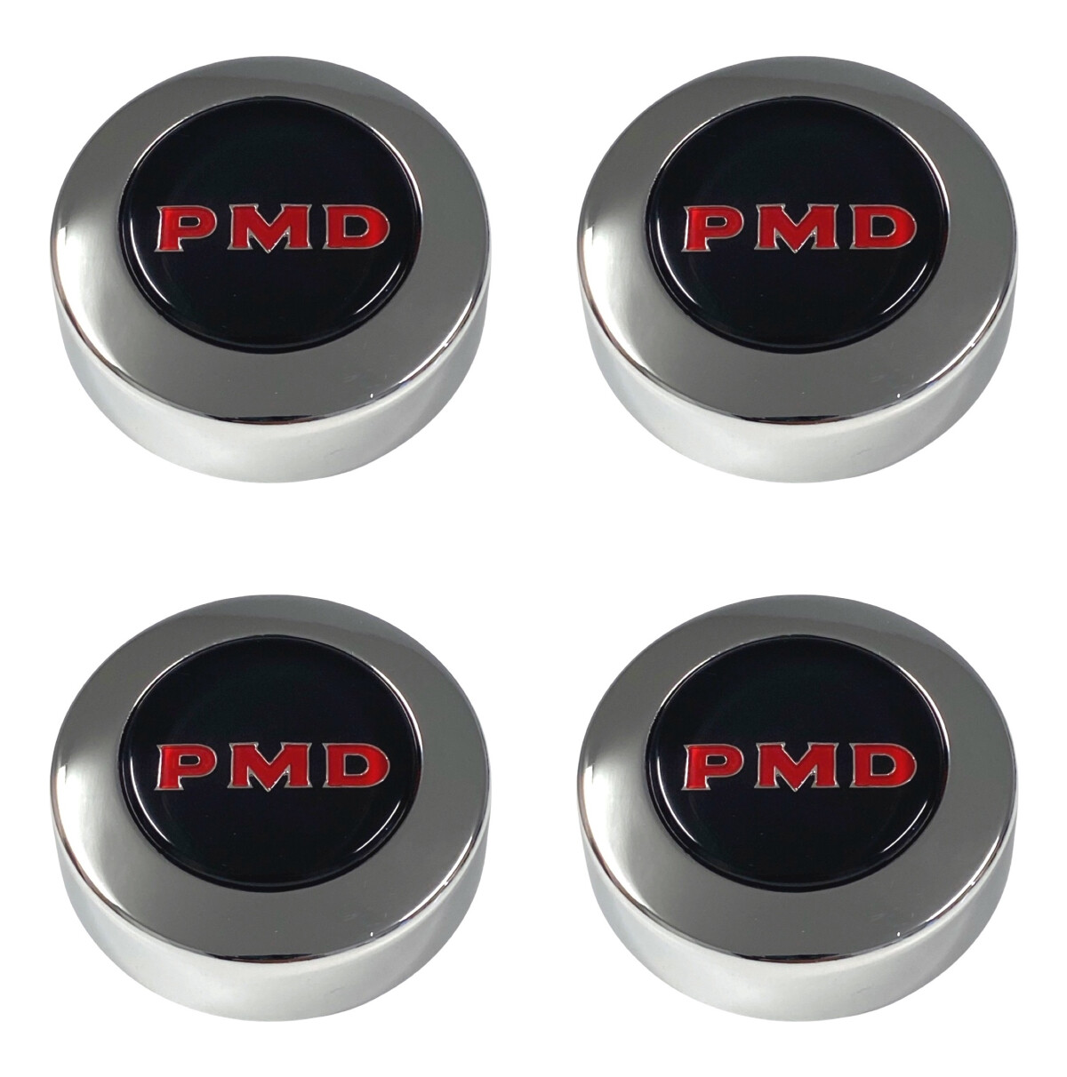 Set 4 67-72 Pontiac Black PMD Rally Wheel II Center Caps Firebird Trans ...
