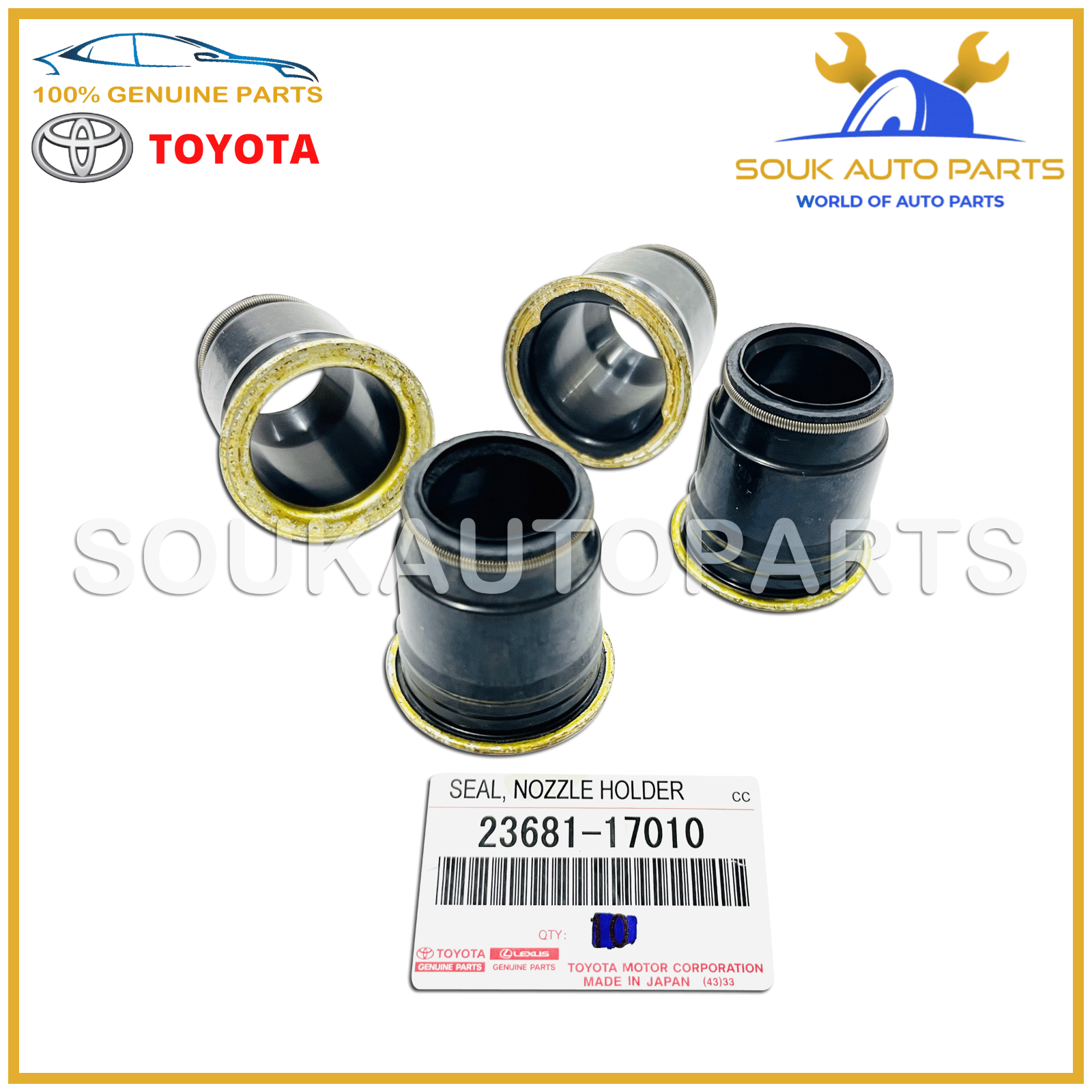 23681-17010 Genuine Toyota NOZZLE HOLDER SEAL (Set of 4 Pcs) 2368117010 ...
