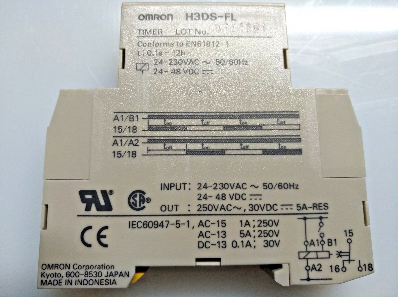 Omron H3DS-FL Timer 24-230VAC 24-48VDC | eBay