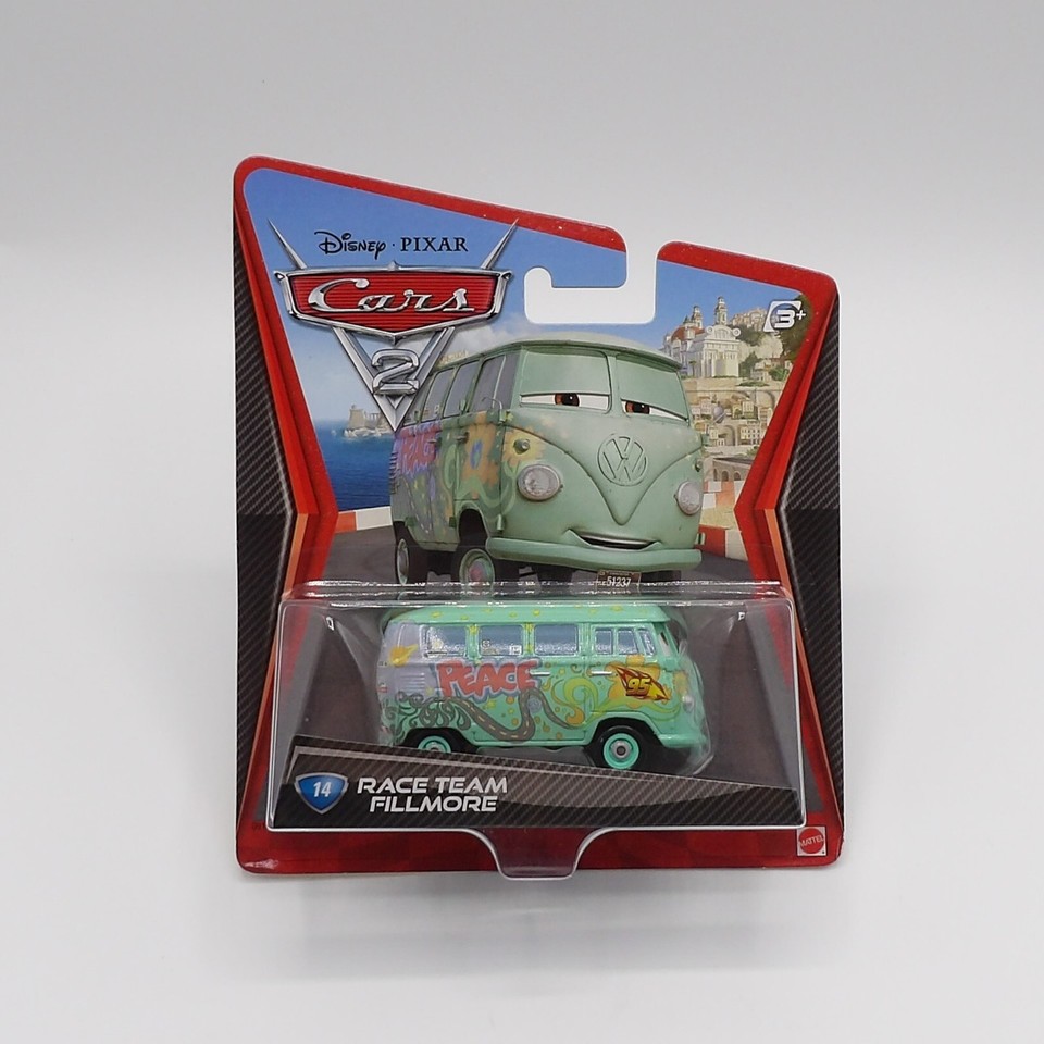 DISNEY PIXAR CARS 2 MAIN SERIES RACE TEAM FILLMORE # 14 DIE CAST 1:55 ...