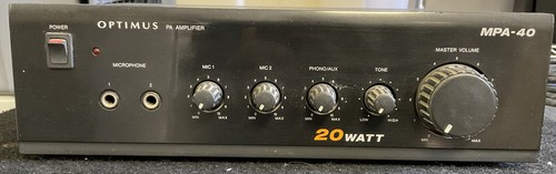 OPTIMUS PA AMPLIFIER MPA-40 20 WATT. Used. Fully Functional. | eBay