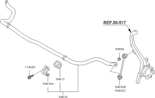 Genuine Hyundai Suspension Stabilizer Bar Link Nut 54559-26000 for sale ...