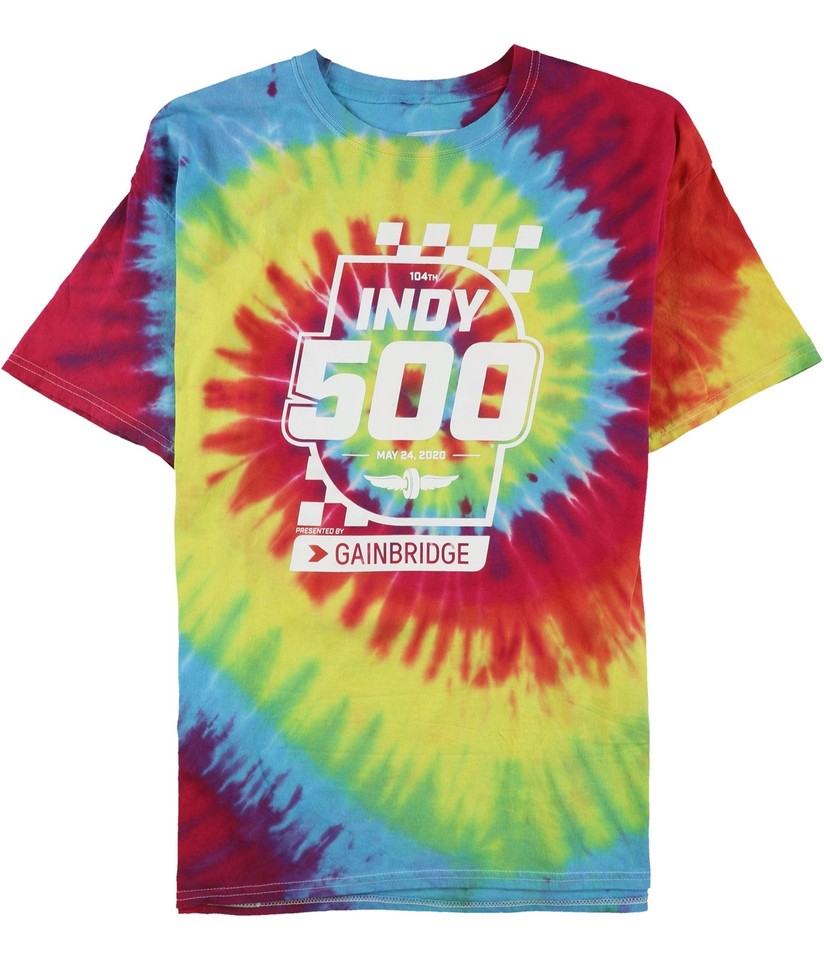 Indy 500 Mens Tie-Dye Graphic T-Shirt, Multicoloured, X-Large | eBay
