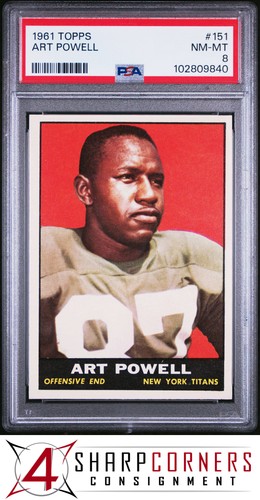 1961 TOPPS #151 ART POWELL RC TITANS PSA 8 | eBay