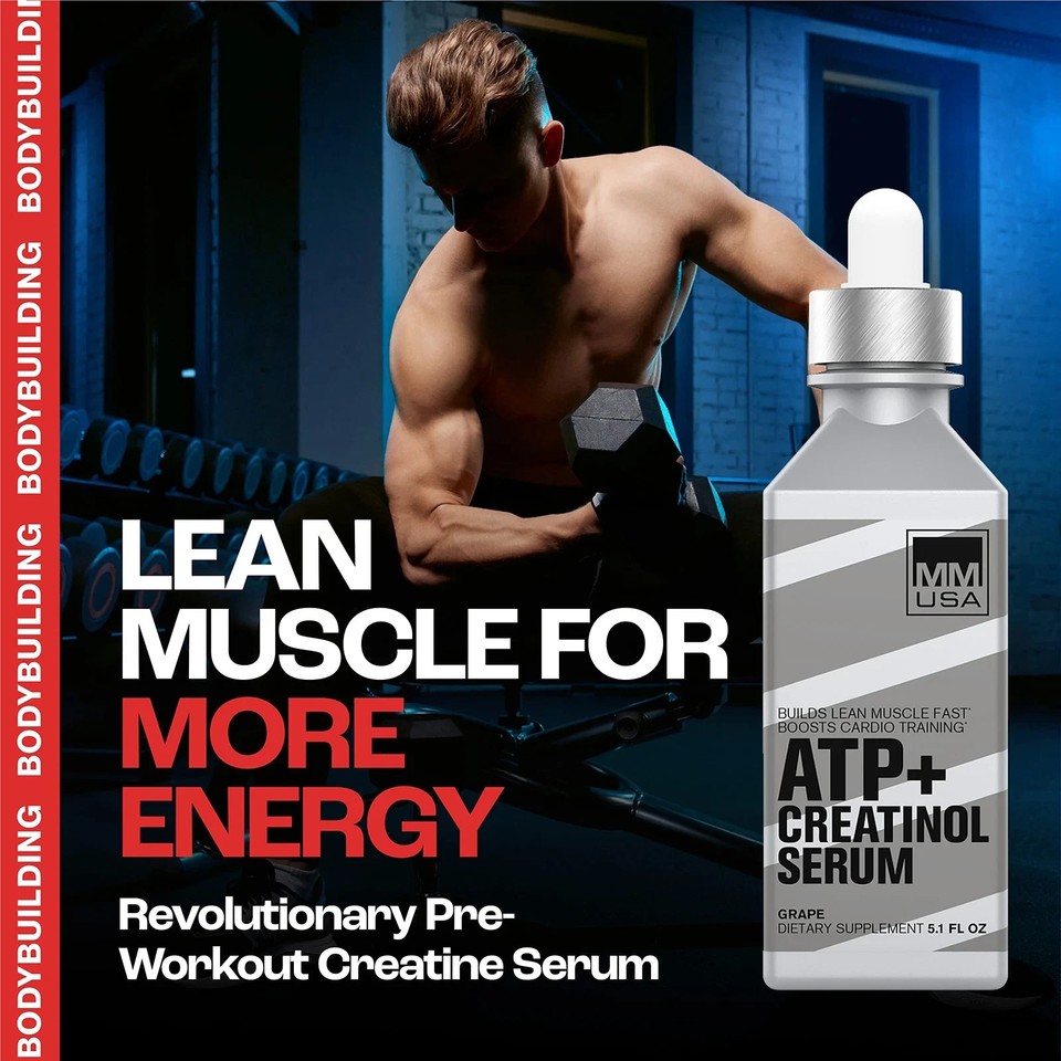 MMUSA ATP+ Men Creatinol Serum Build Lean Muscle Srawberry - 5.1 Fl oz ...