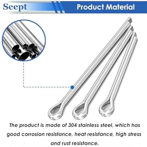 Pcs Cotter Pins 304 Stainless Steel Cotter Pins Assortment Kit Tractor ...