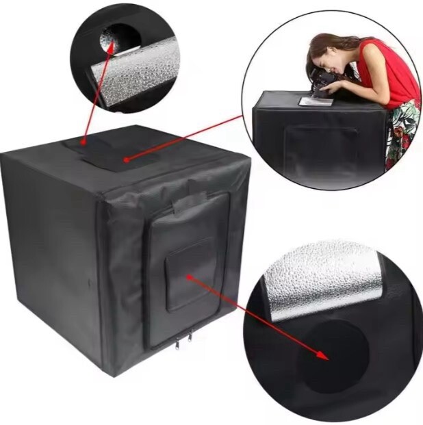 Photo Lighted LED Studio Box 24x24x24 in. Portable Photobooth ...