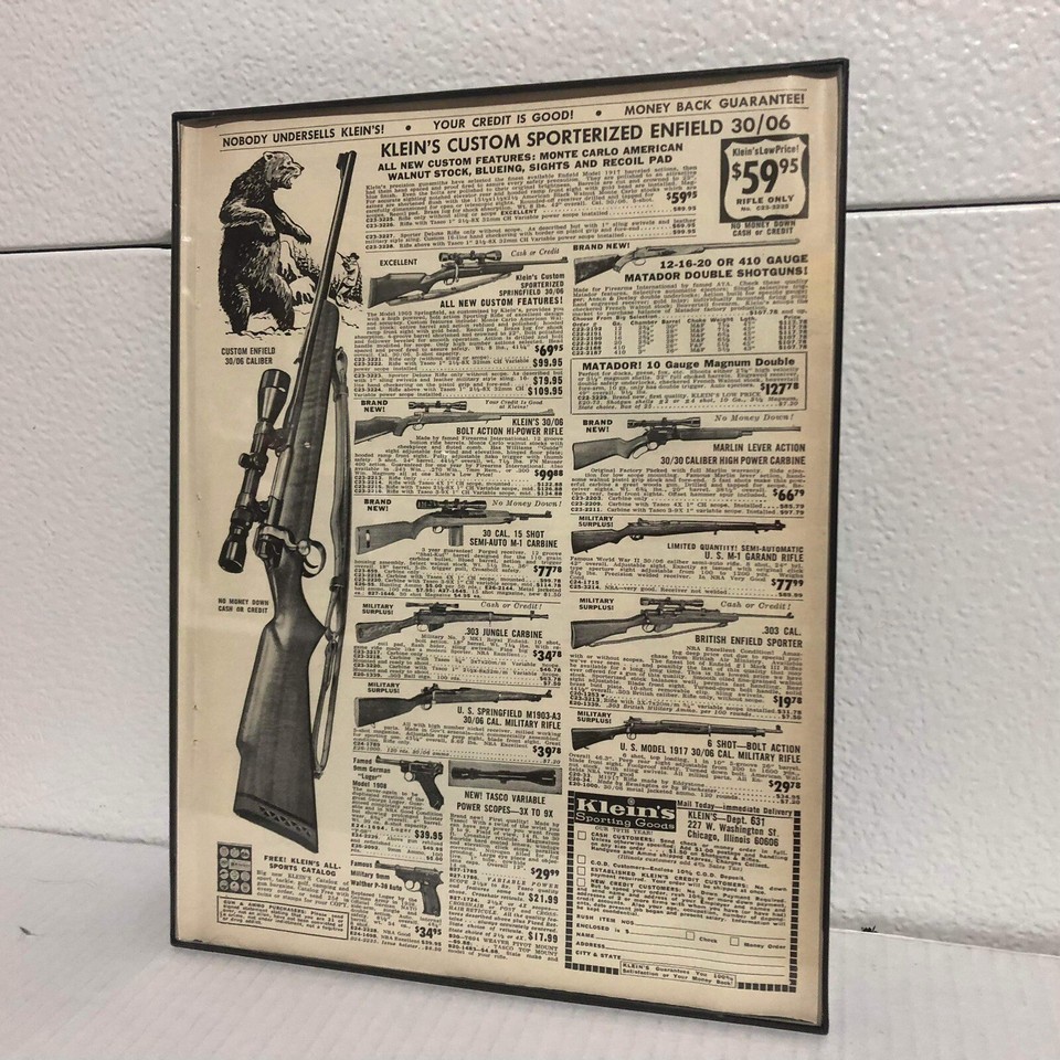 Vintage 1960s Kleins Sporting Goods Magazine Advertisement In Plastic ...