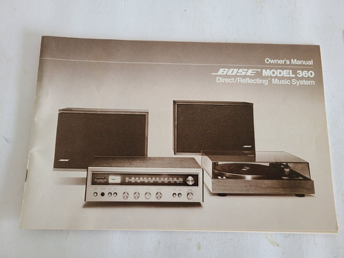 Bose Model 360 Direct/Reflecting Music System Owners Manual Free ...