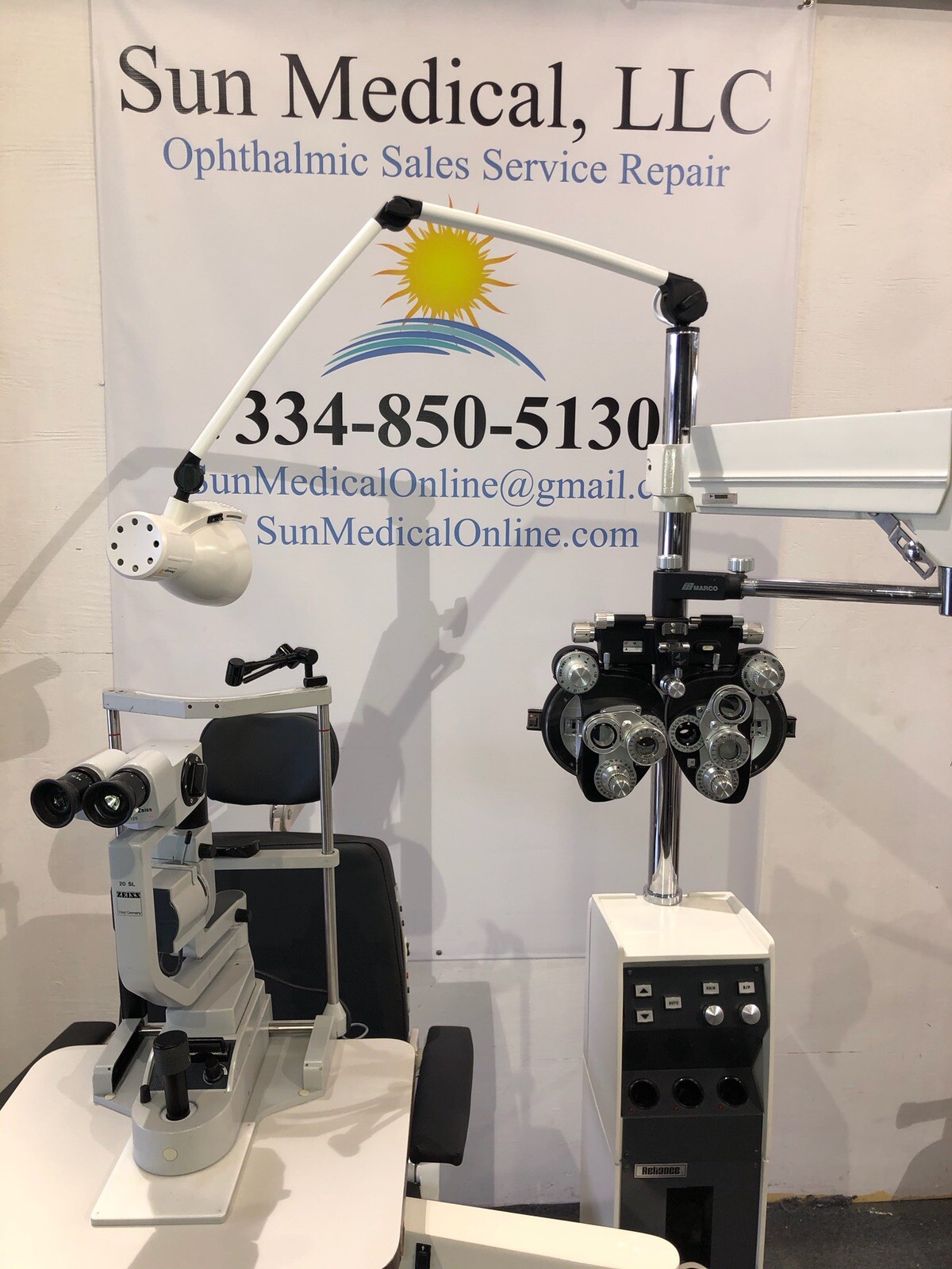 Reliance 7000 7720 exam chair stand Slit Lamp (-) Phoropter Ophthalmic ...