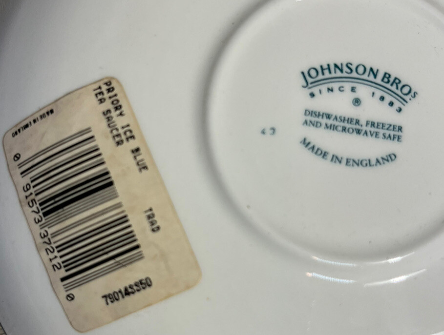 Johnson Brothers Priory Ice Blue Saucer ~new~ | eBay