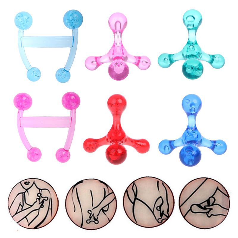 Four Point Hand-Held Massage Tool with Massage Knobs for Back Massage ...