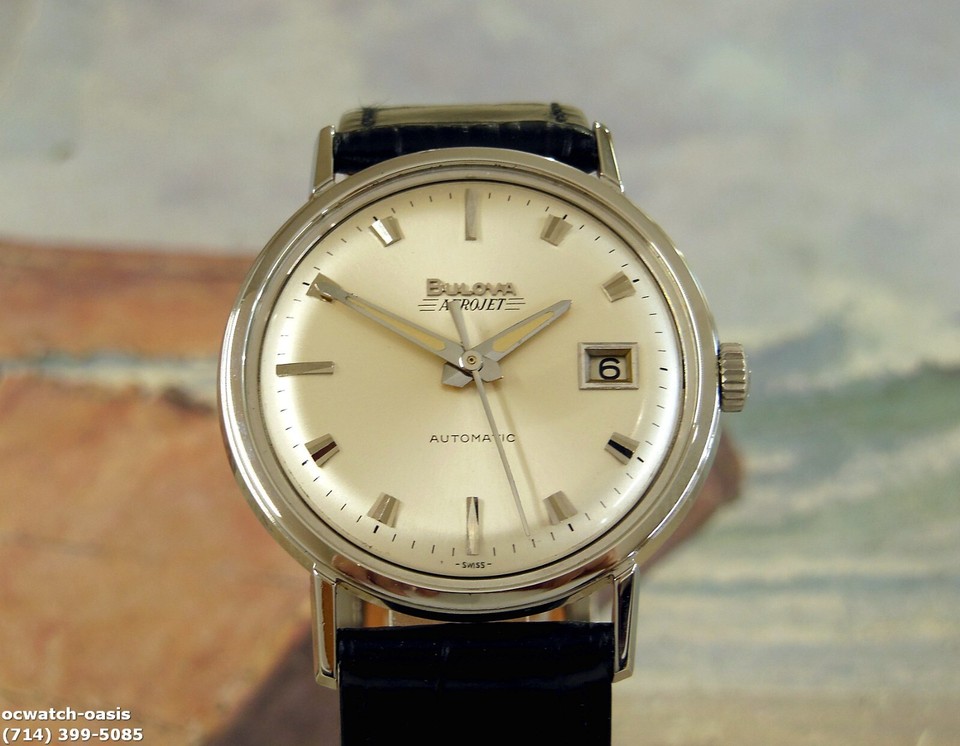 1965 Vintage BULOVA AEROJET AUTOMATIC , Stunning Dial, Serviced and ...