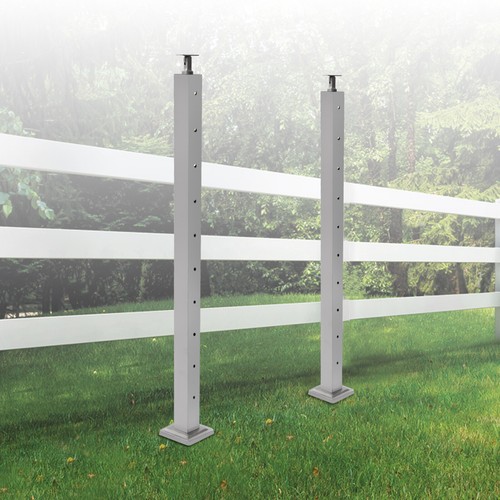 Stainless Cable Railing Post 0-90 Angle Handrail Railing w/ Pre-drilled ...