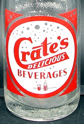 Crate's ; Crate's Beverages; Red Bank, New Jersey; 2-color ACL soda pop ...